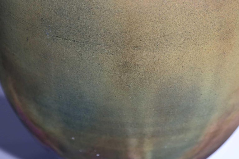 Large Signed Raku Art Pottery Vessel For Sale at 1stDibs | raku pottery ...