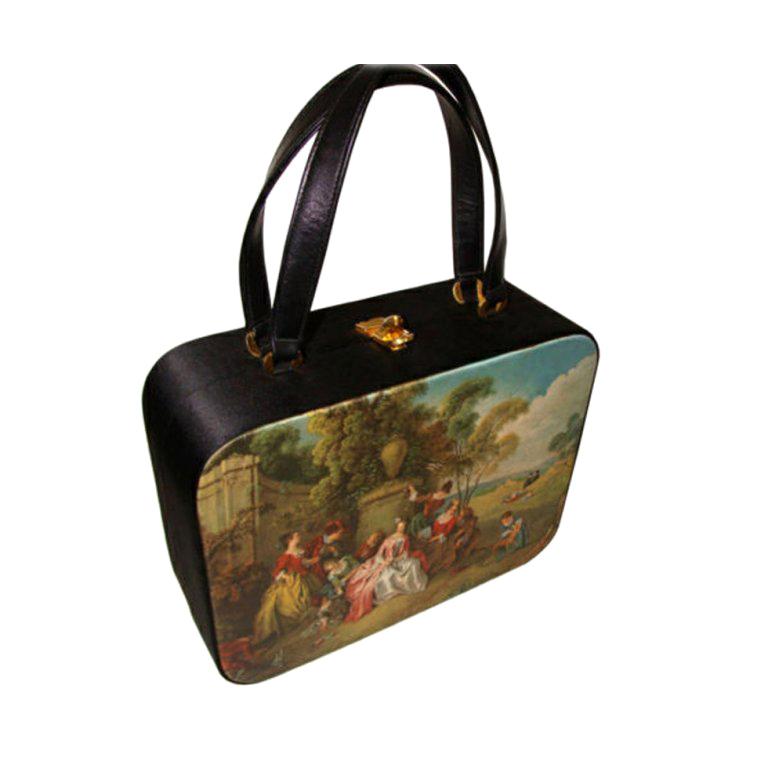 Large Silk Box Purse Evening Bag For Sale at 1stDibs