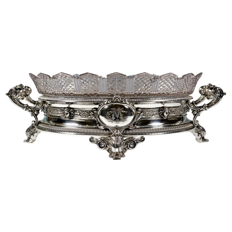 Large Silver Jardinière, With Original Glass, Koch and Bergfeld ...