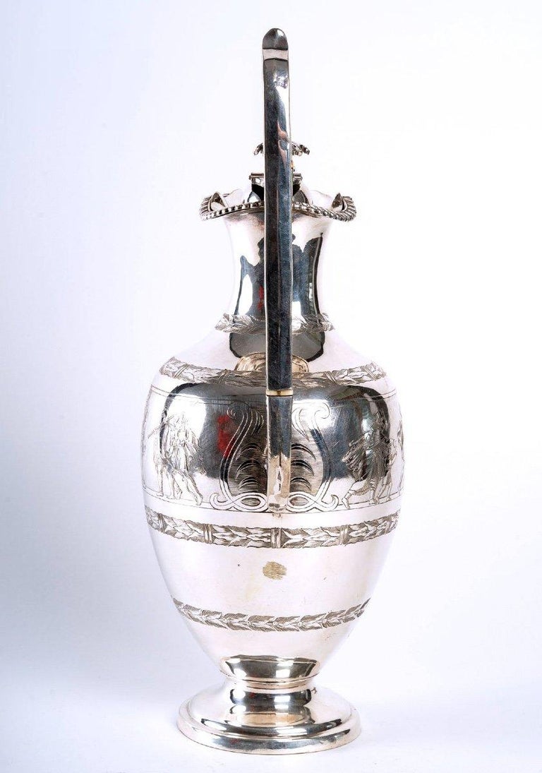 Large Silver Metal Ewer, Period: Empire For Sale at 1stDibs