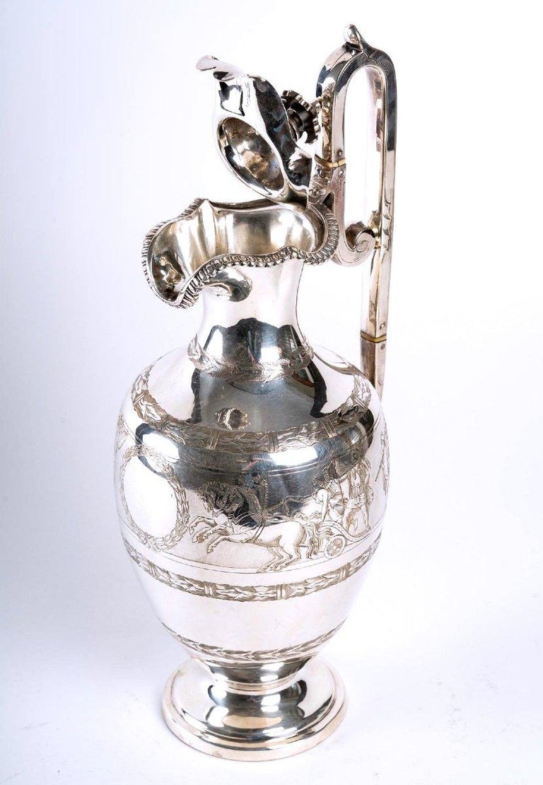 Large Silver Metal Ewer, Period: Empire For Sale at 1stDibs