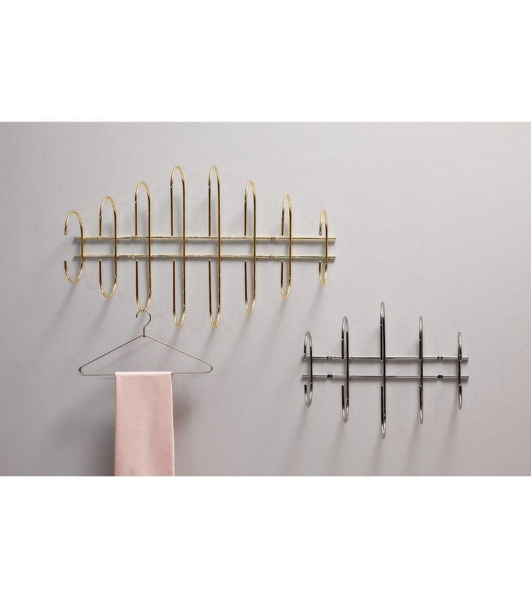 Large Silver Minimalist Coat Rack For Sale at 1stDibs