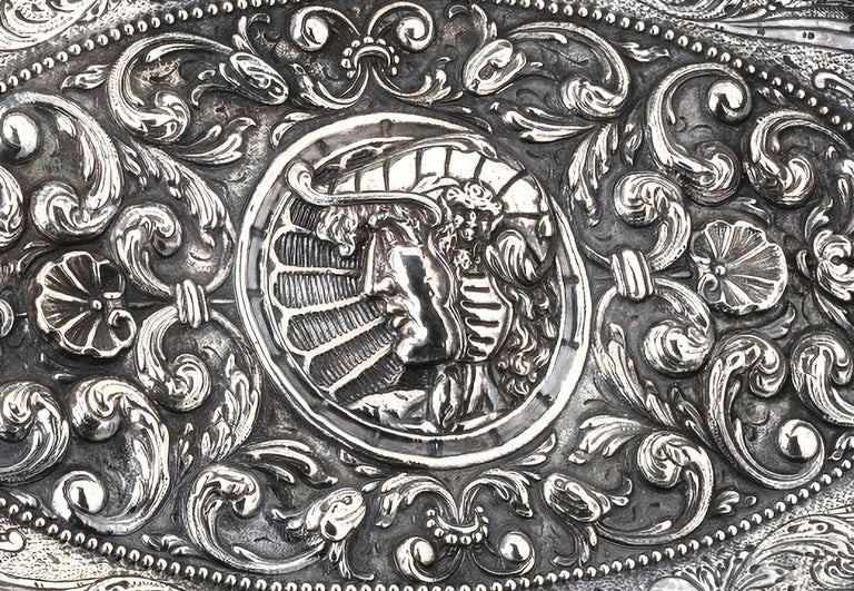 Large Silver Oval Long Plate Holland, in Silver 19th Century For Sale ...