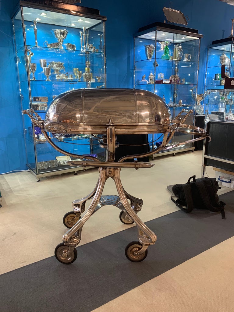 Large Silver Plate Carving Trolley at 1stDibs