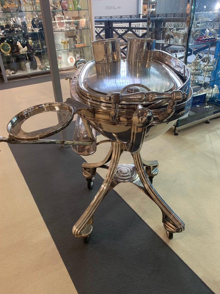 Large Silver Plate Carving Trolley at 1stDibs