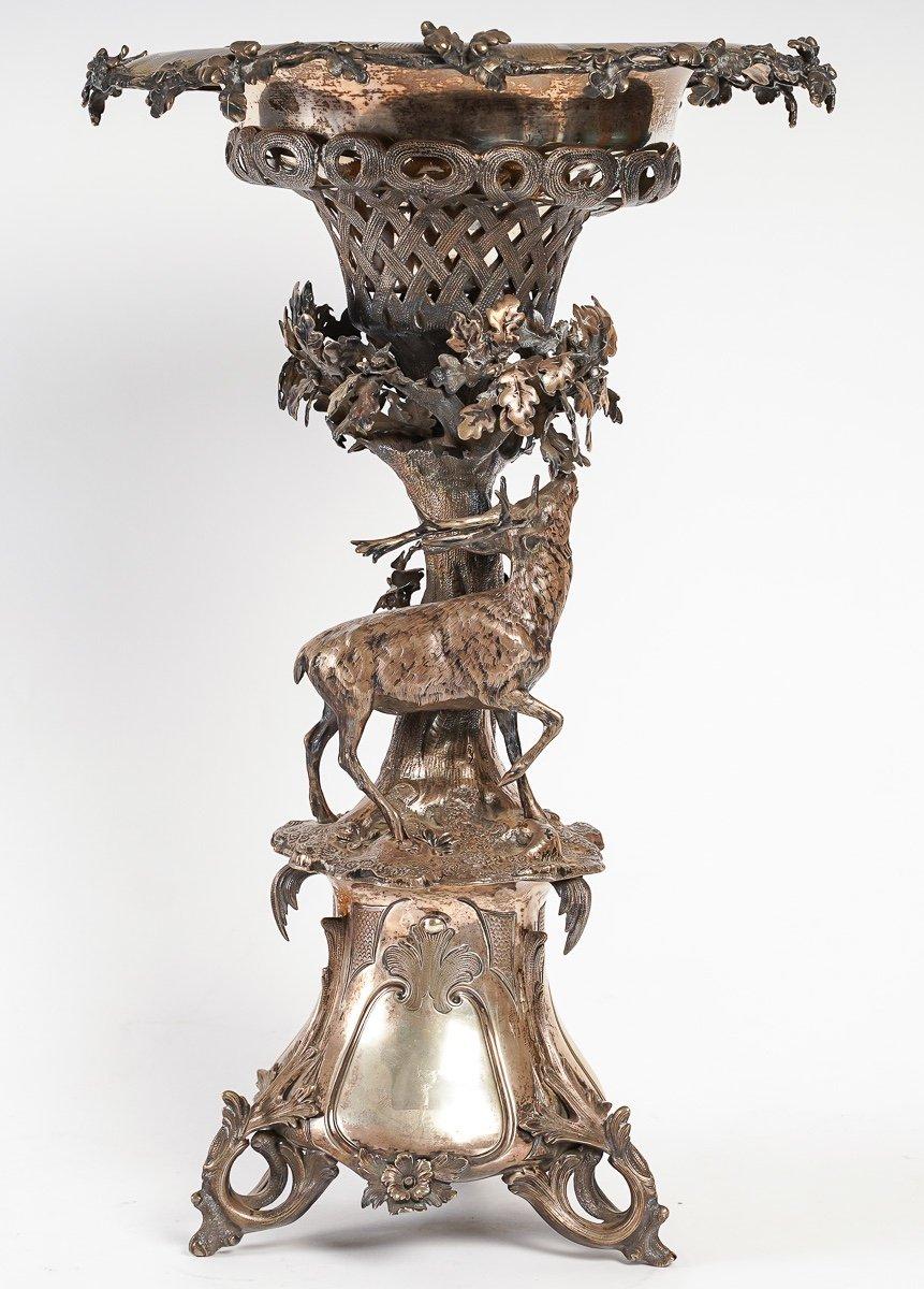Large Silver Stag Bowl, Napoleon III Period For Sale at 1stDibs