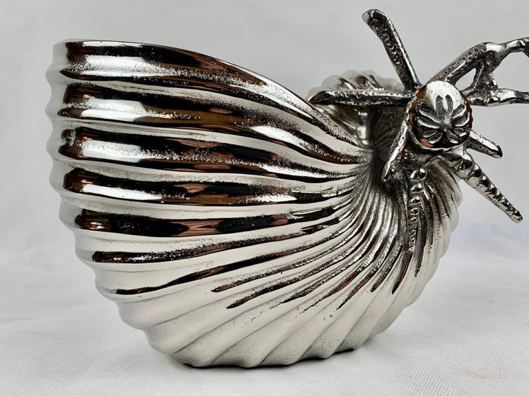 Silvered Nautilus Shell Container/Wine Cooler/Ice Bucket/Planter at ...
