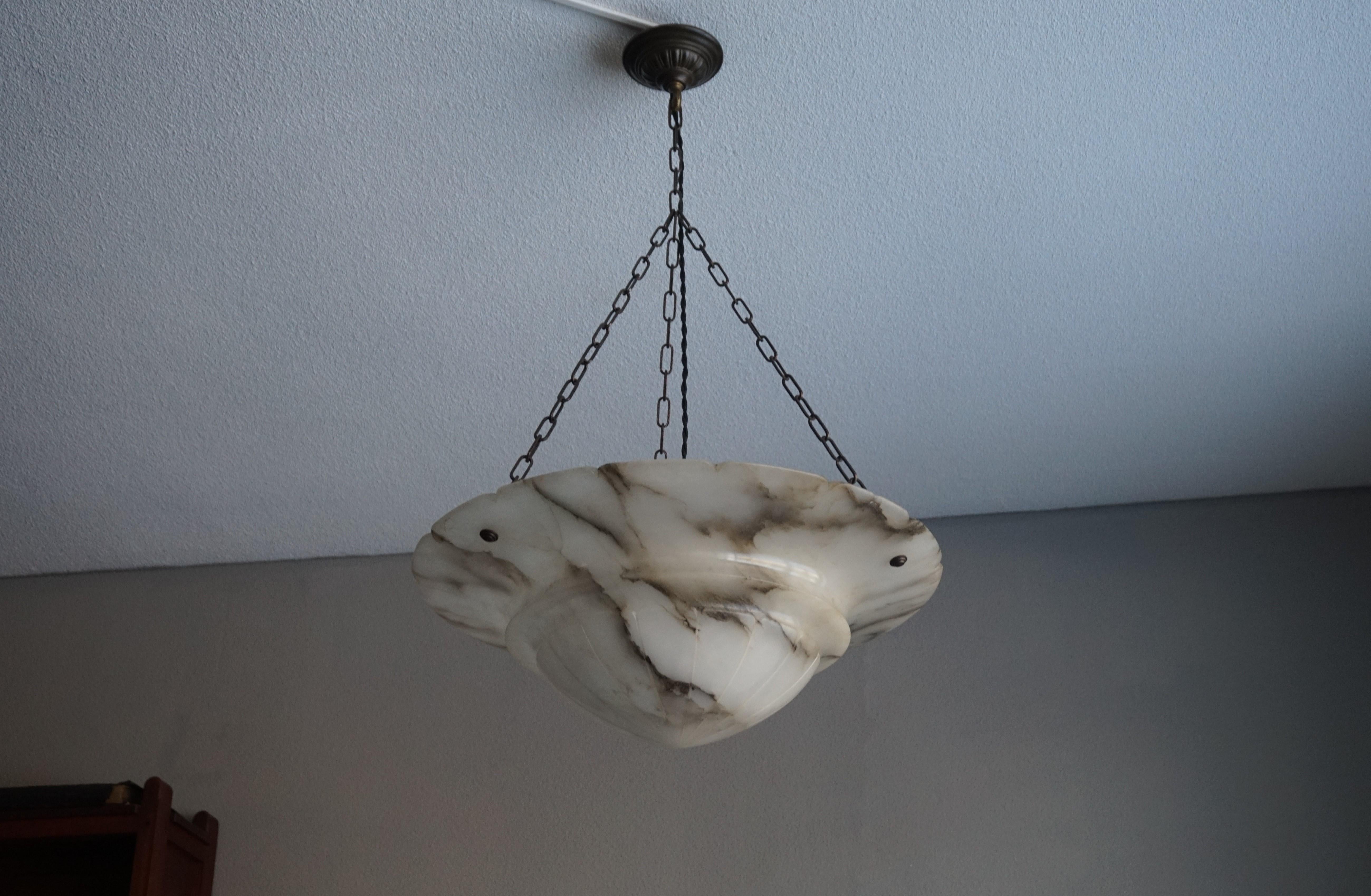 Large Size and Exceptional Design Antique Arts and Crafts Alabaster ...