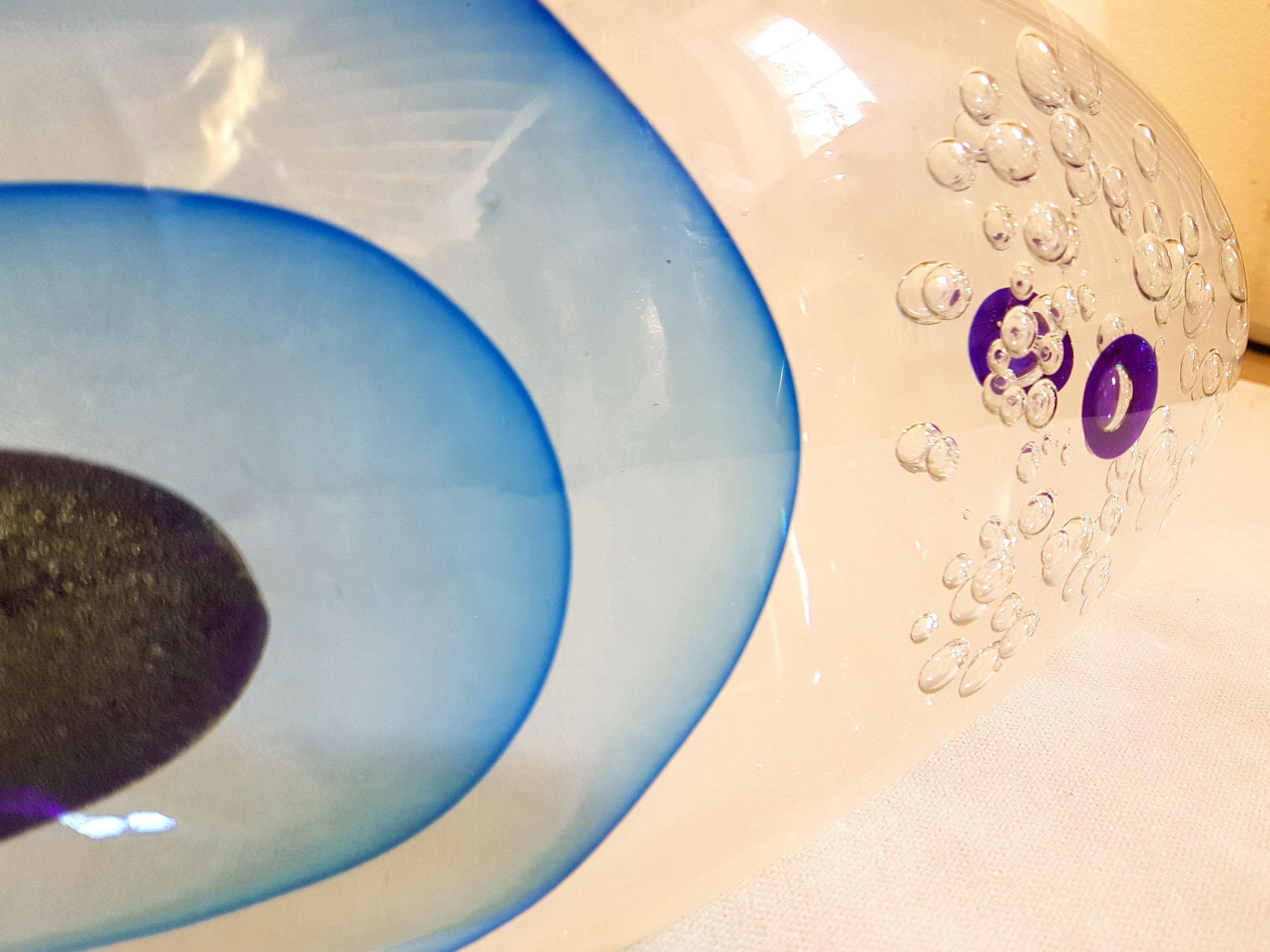 Large Size Fish Sculpture, Blue Sommerso Murano Glass, by Flavio Poli ...