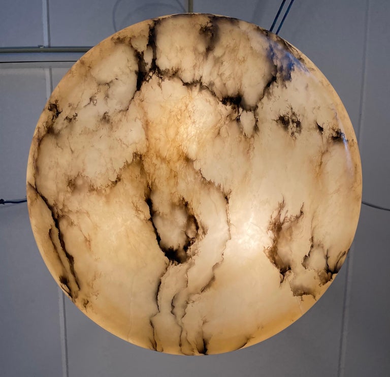 Large Size and Great Design Antique White Alabaster Shade Pendant Light ...
