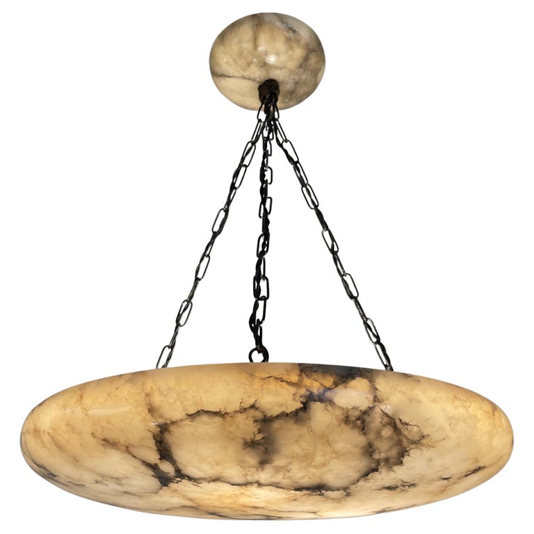 Large Size and Great Design Antique White Alabaster Shade Pendant Light ...