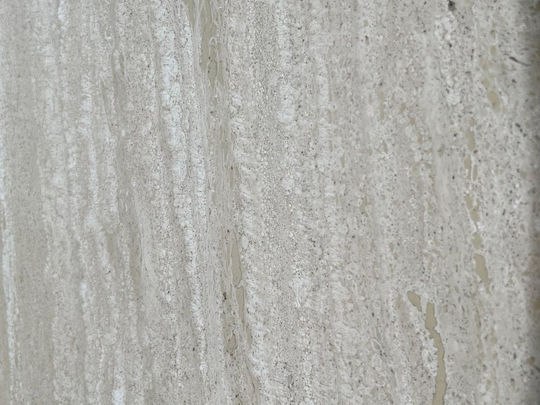 Large Size Mid-Century Art Deco Style Travertine Round Coffee or ...