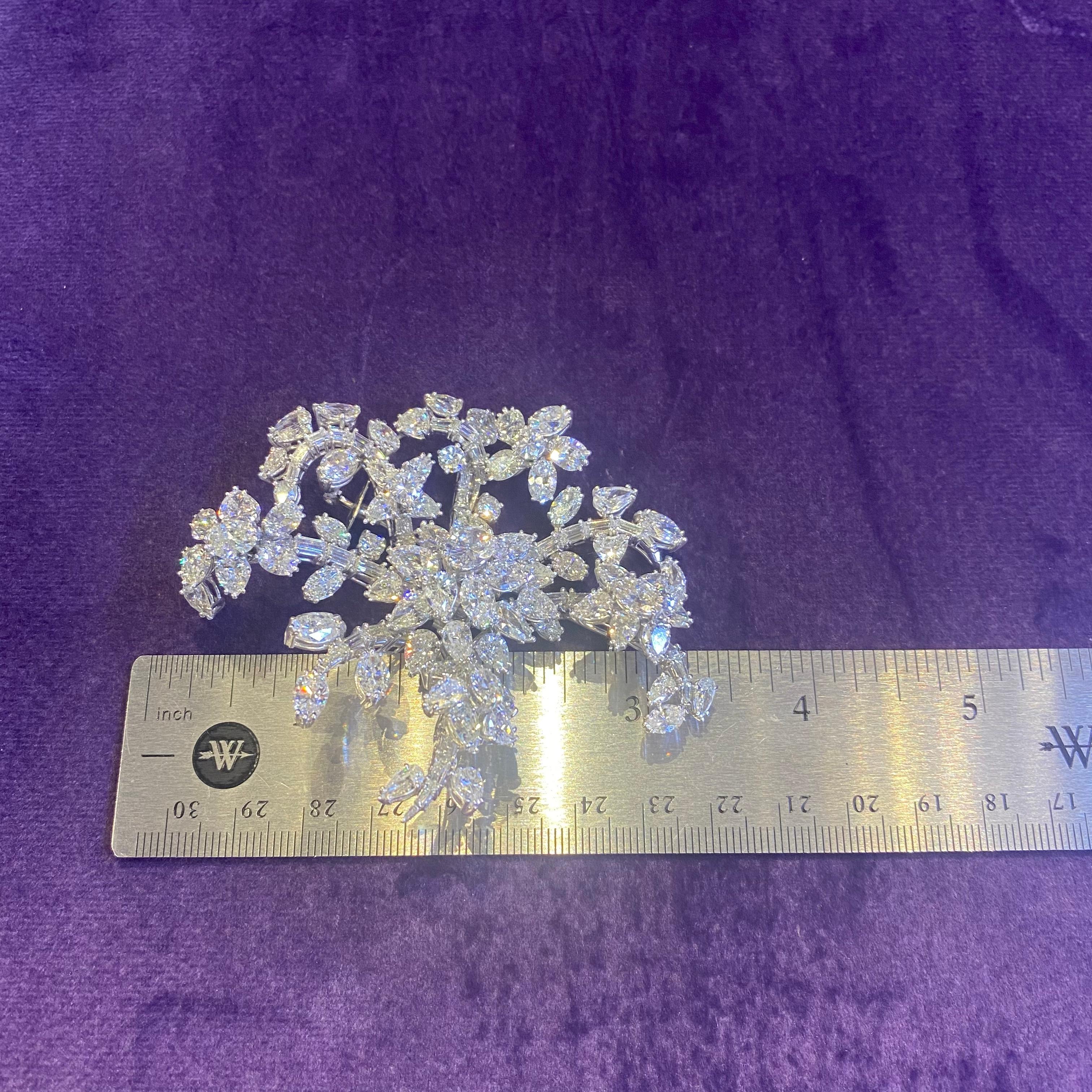 Large Size Diamond En Tremblant Brooch For Sale at 1stDibs