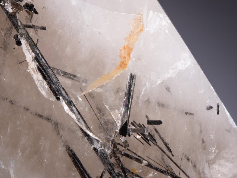 Large Smokey Quartz Crystal with Black Tourmaline For Sale at 1stDibs