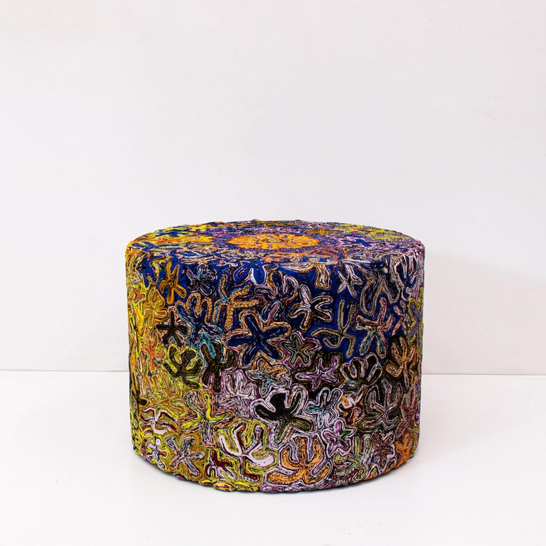 Large Soft Stool, Flower Navel For Sale at 1stDibs