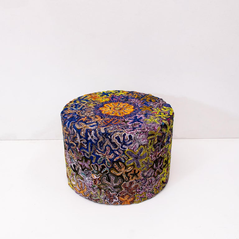 Large Soft Stool, Flower Navel For Sale at 1stDibs