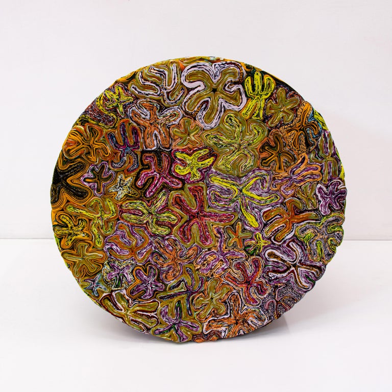 Large Soft Stool, Flower Navel For Sale at 1stDibs