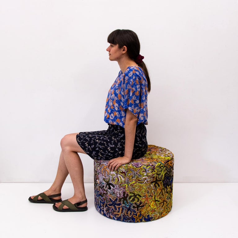 Large Soft Stool, Flower Navel For Sale at 1stDibs