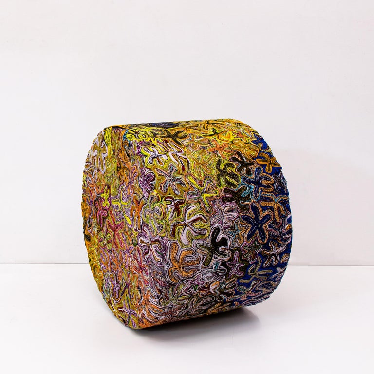 Large Soft Stool, Flower Navel For Sale at 1stDibs