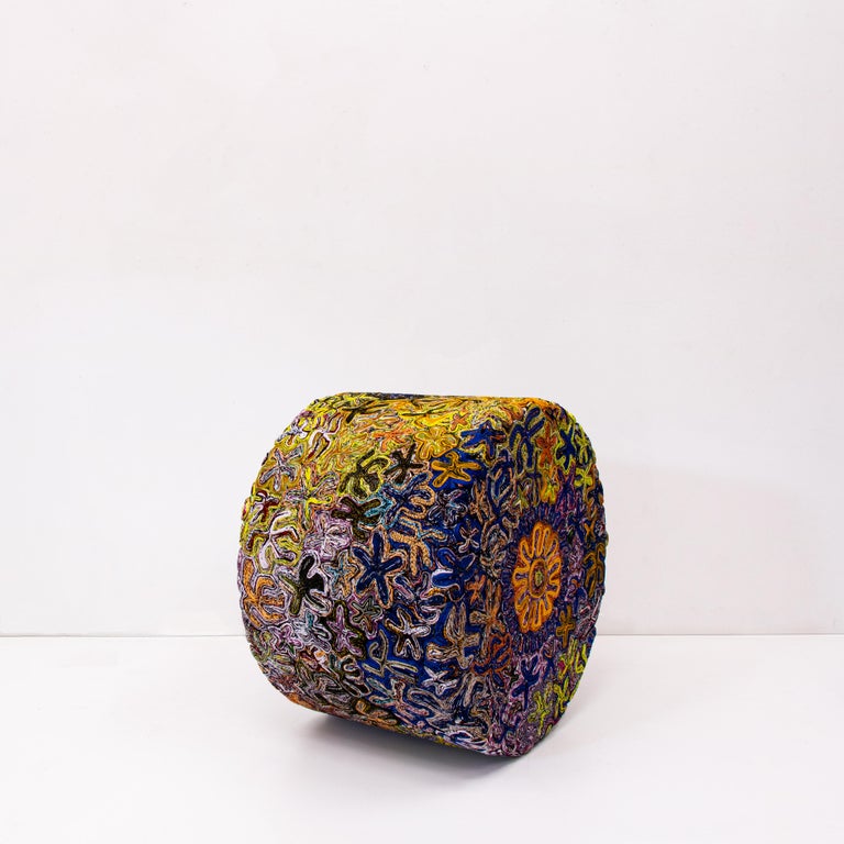 Large Soft Stool, Flower Navel For Sale at 1stDibs