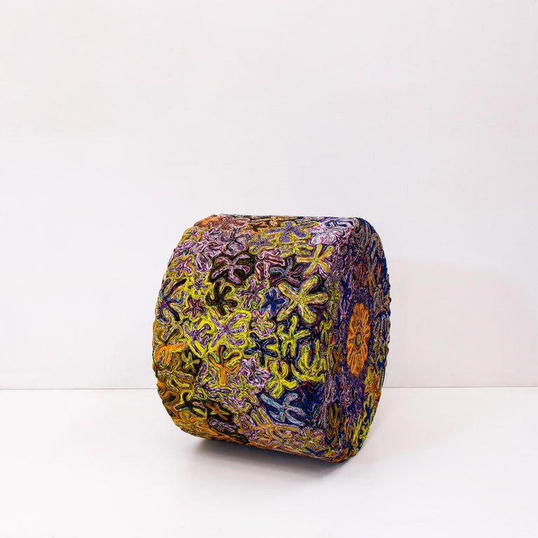 Large Soft Stool, Flower Navel For Sale at 1stDibs