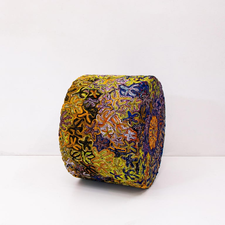 Large Soft Stool, Flower Navel For Sale at 1stDibs