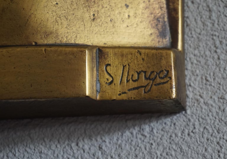 Large, Solid Bronze Art Deco Wall Sculpture of Christ on the Cross by S ...