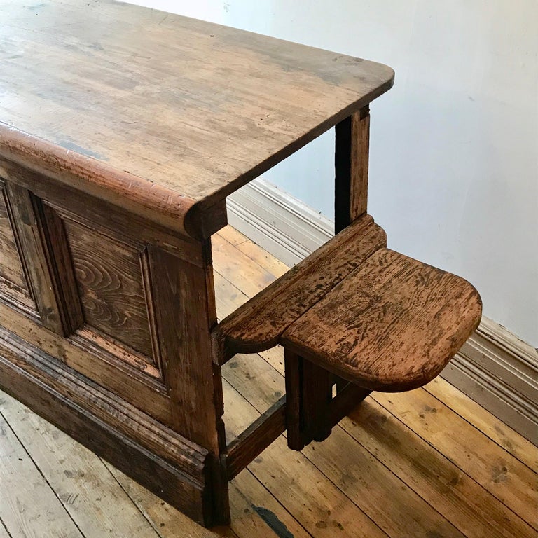 Large Solid Pine Victorian Shop Counter For Sale at 1stDibs