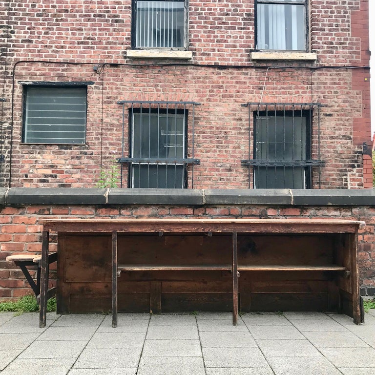 Large Solid Pine Victorian Shop Counter For Sale at 1stDibs