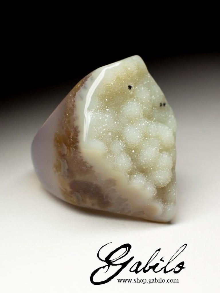 Large Solid Quartz Ring Raw Uncut Stone Polychrome Bicolor For Sale at ...