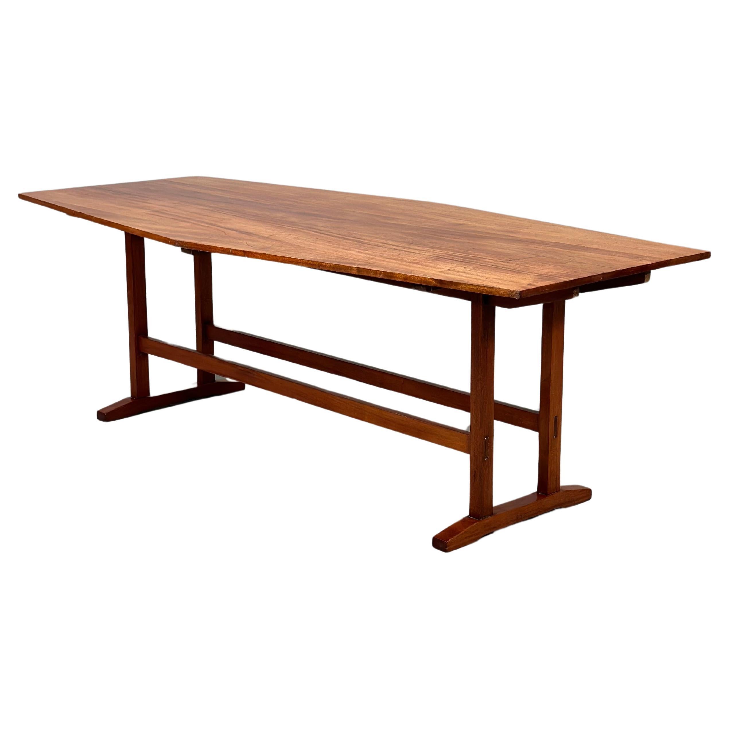 Large Solid Teak Refectory Table C.1950 For Sale at 1stDibs