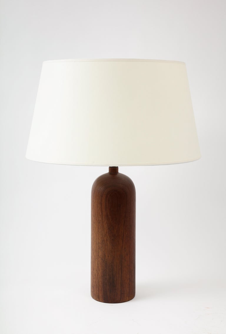Large Solid Walnut Table lamps, USA 1960's For Sale at 1stDibs