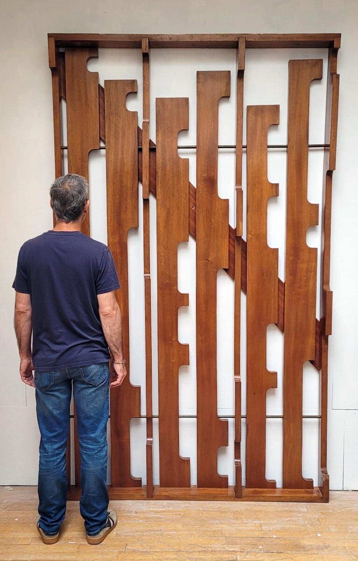 Large Solid Wood Claustra, 1960s For Sale at 1stDibs