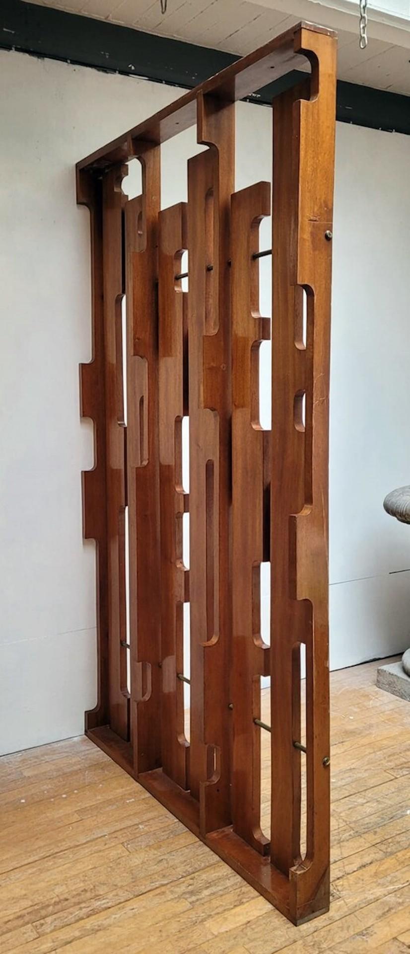 Large Solid Wood Claustra, 1960s For Sale at 1stDibs