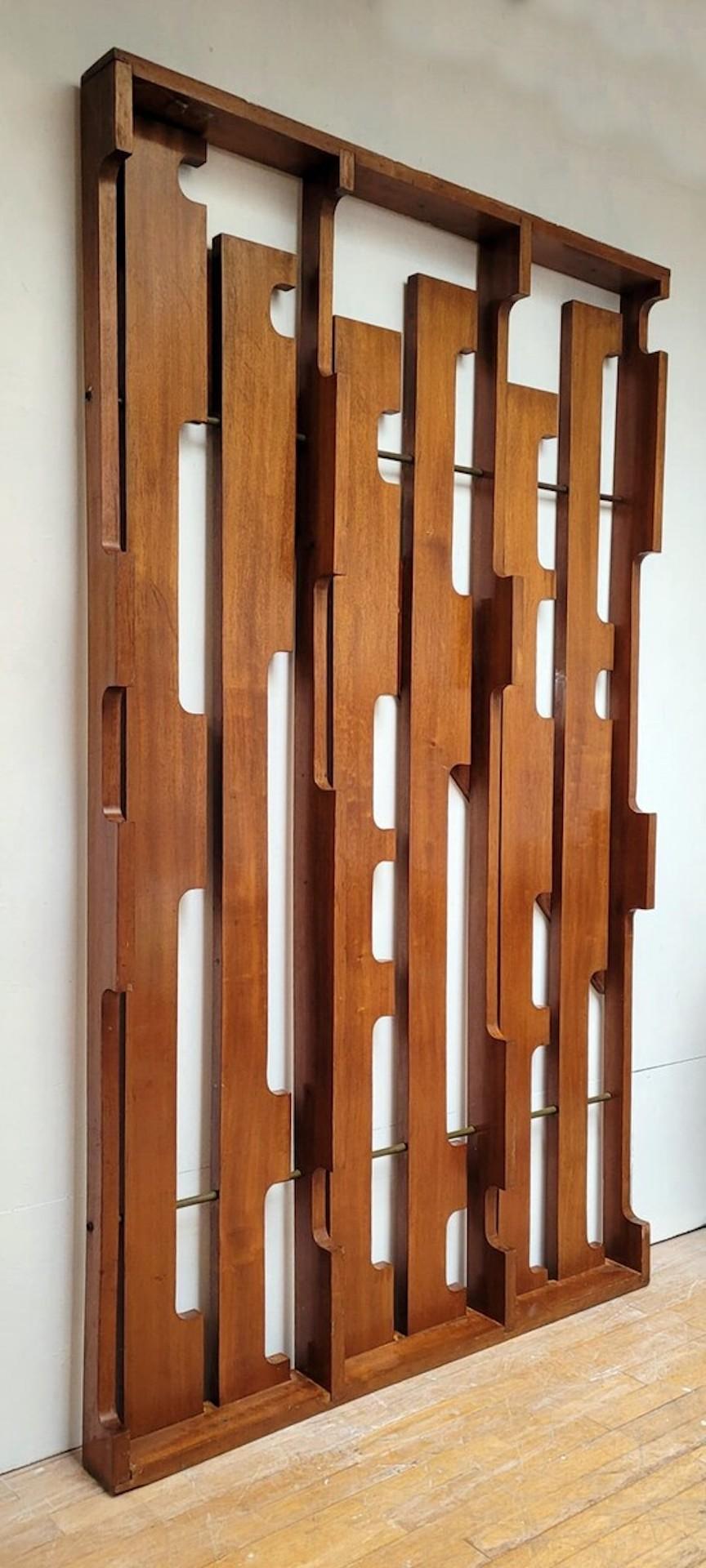 Large Solid Wood Claustra, 1960s For Sale at 1stDibs