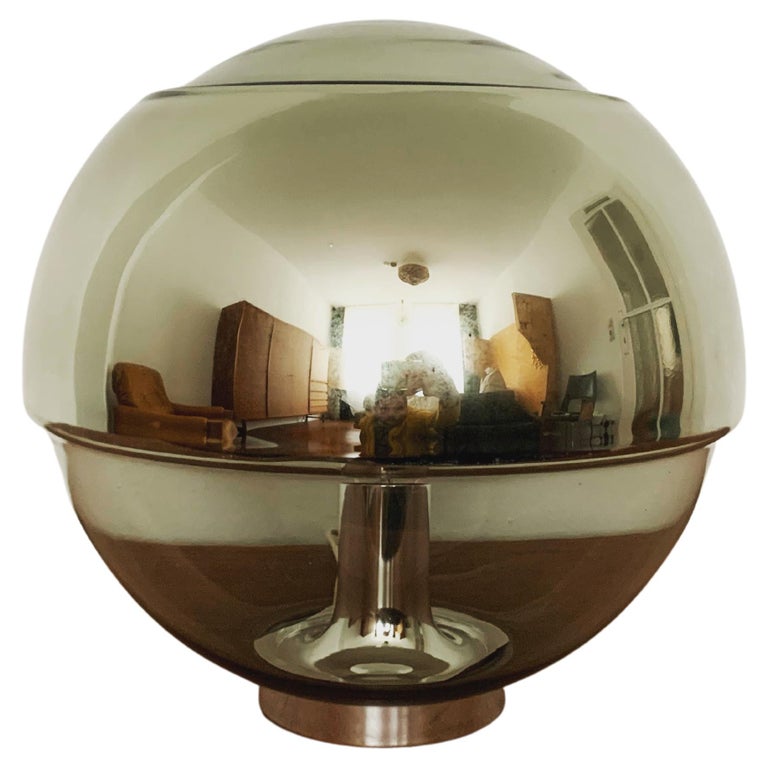 Large Space Age glass table lamp by Peill and Putzler For Sale at 1stDibs