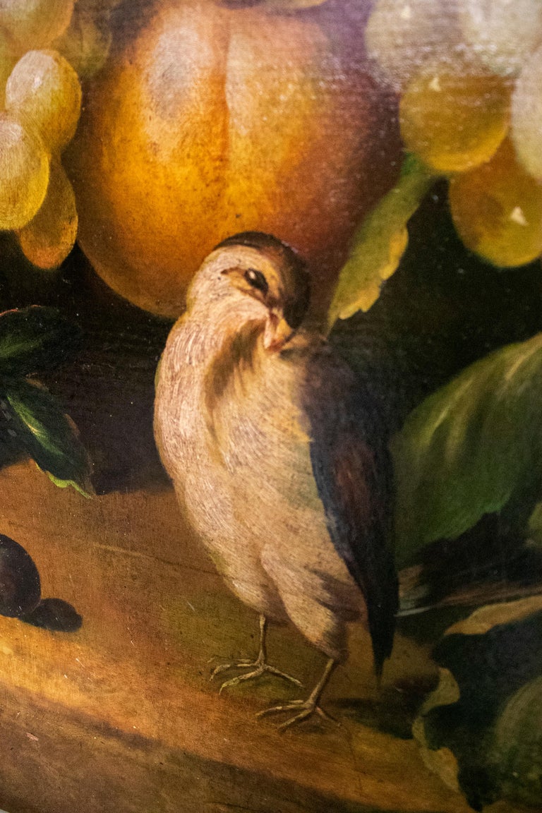 Large Spanish "Bodegon" Still Live Oil on Canvas Painting with Flowers ...