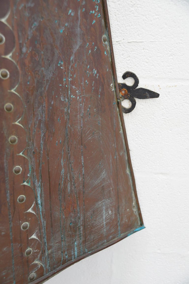 Large Spanish Copper Curved Conical Fireplace Fire Hood Canopy 1960s ...