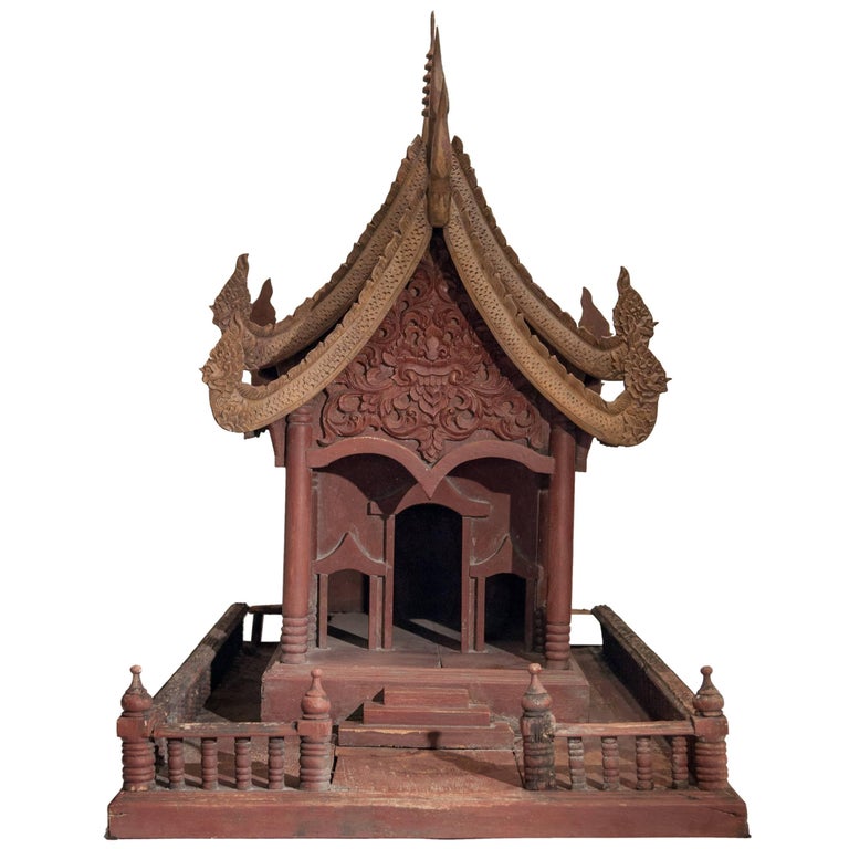 Large Spirit House from Northern Thailand, Teak, Mid-20th Century at ...