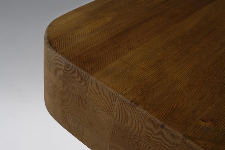 Large Square Coffee Table in Sold Pine at 1stDibs