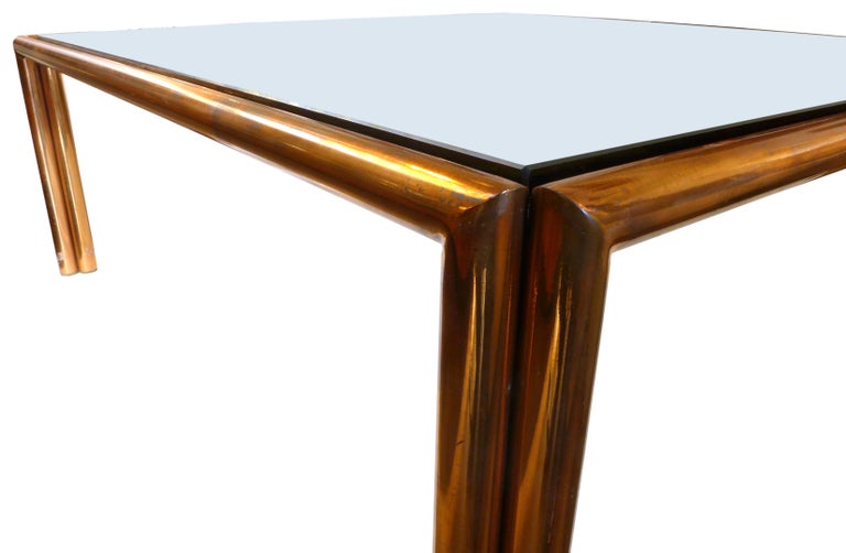 Large Square Copper-Tube and Glass Coffee Table For Sale at 1stDibs ...