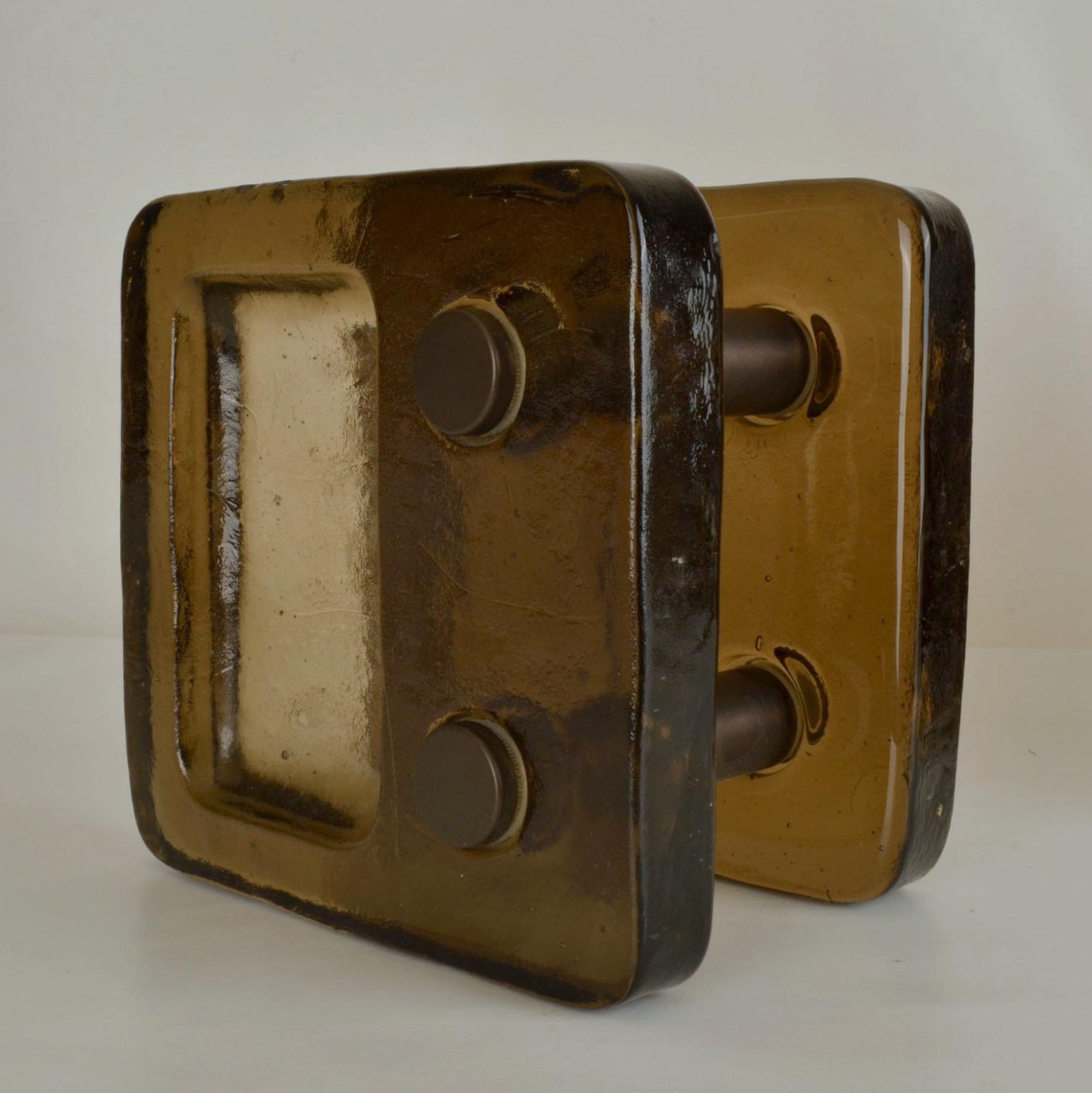 Large Square Glass Push Pull Double Door Handles at 1stDibs
