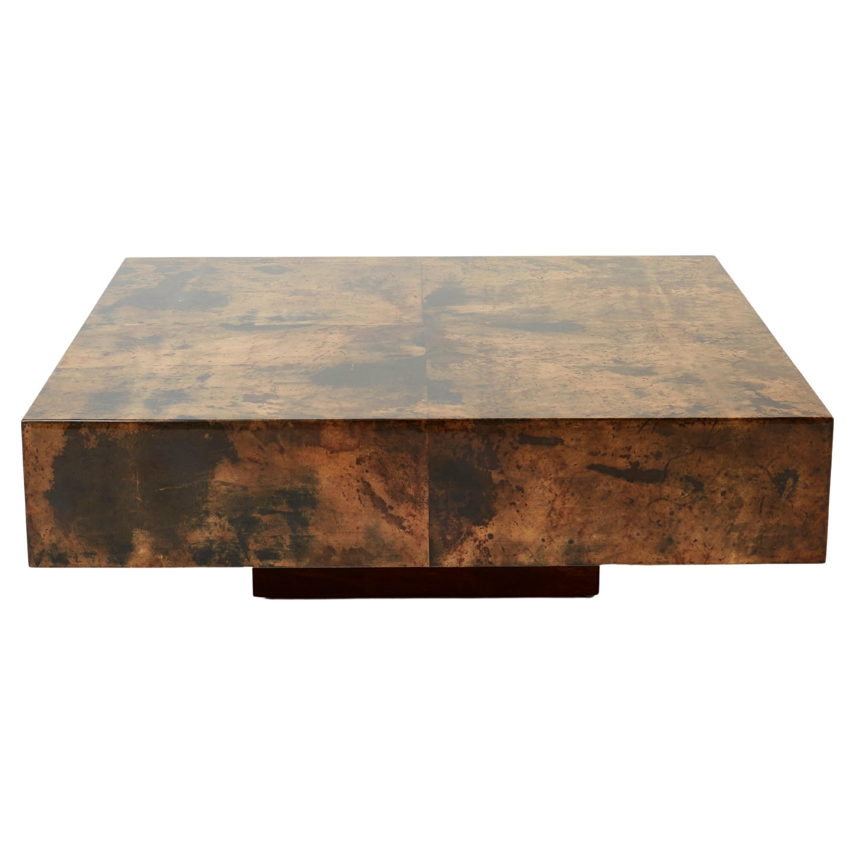 Large Italian Parchment Coffee Table at 1stDibs