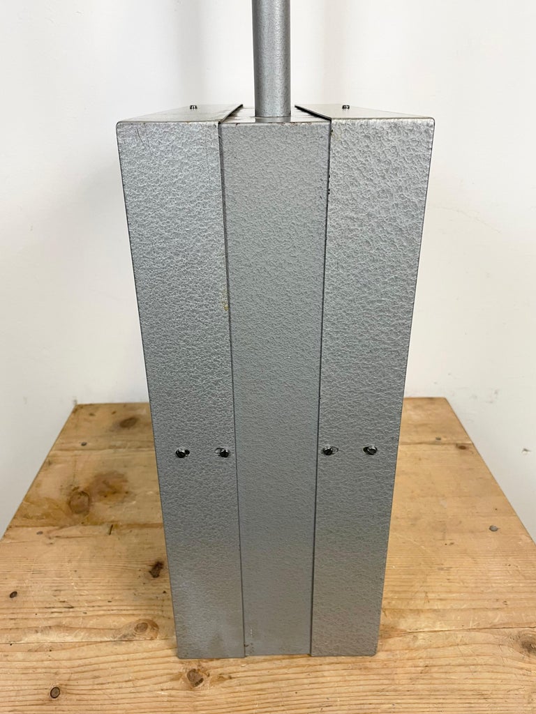 Large Square Industrial Double-Sided Factory Clock from Pragotron ...