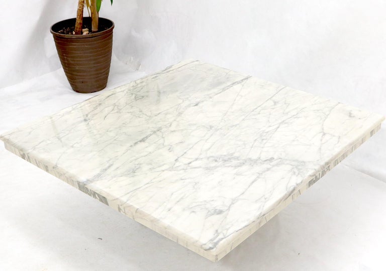 Large Square Italian Carrara Marble Top Coffee Table at 1stDibs