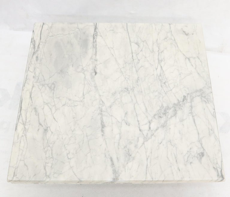 Large Square Italian Carrara Marble Top Coffee Table at 1stDibs