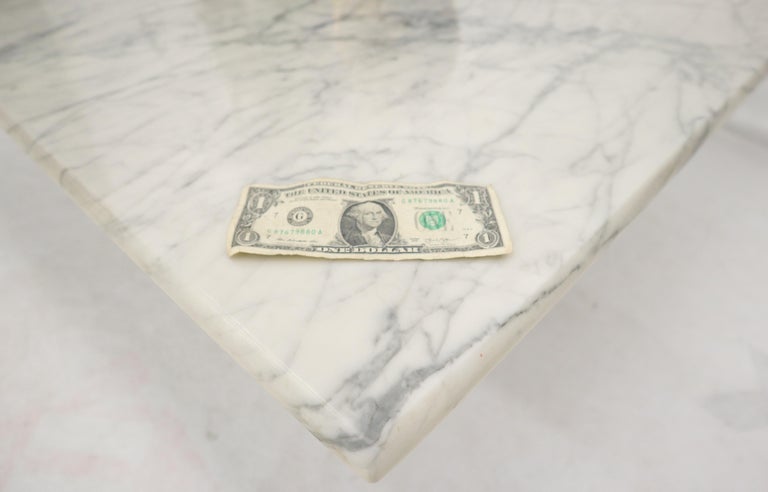 Large Square Italian Carrara Marble Top Coffee Table at 1stDibs