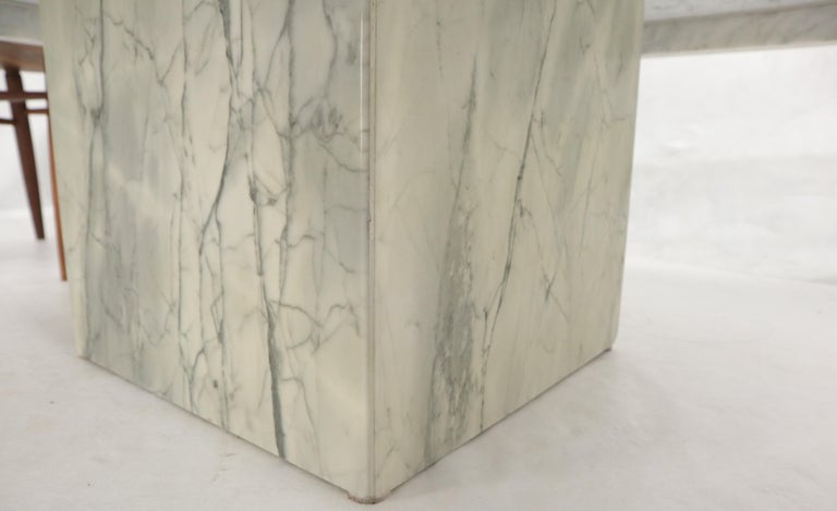 Large Square Italian Carrara Marble Top Coffee Table at 1stDibs