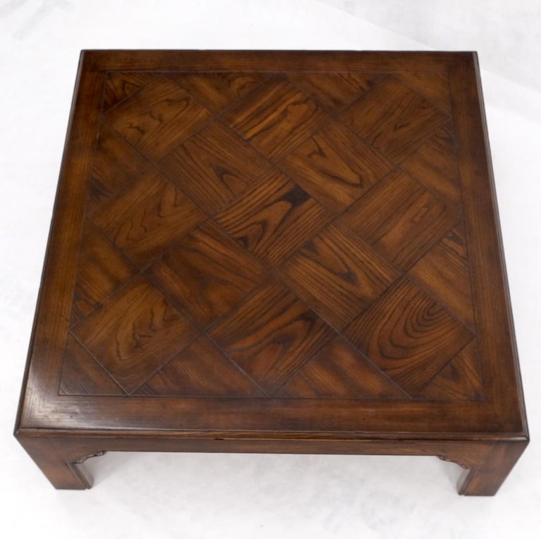 Large Square Parquetry Coffee Table by Henredon For Sale at 1stDibs ...