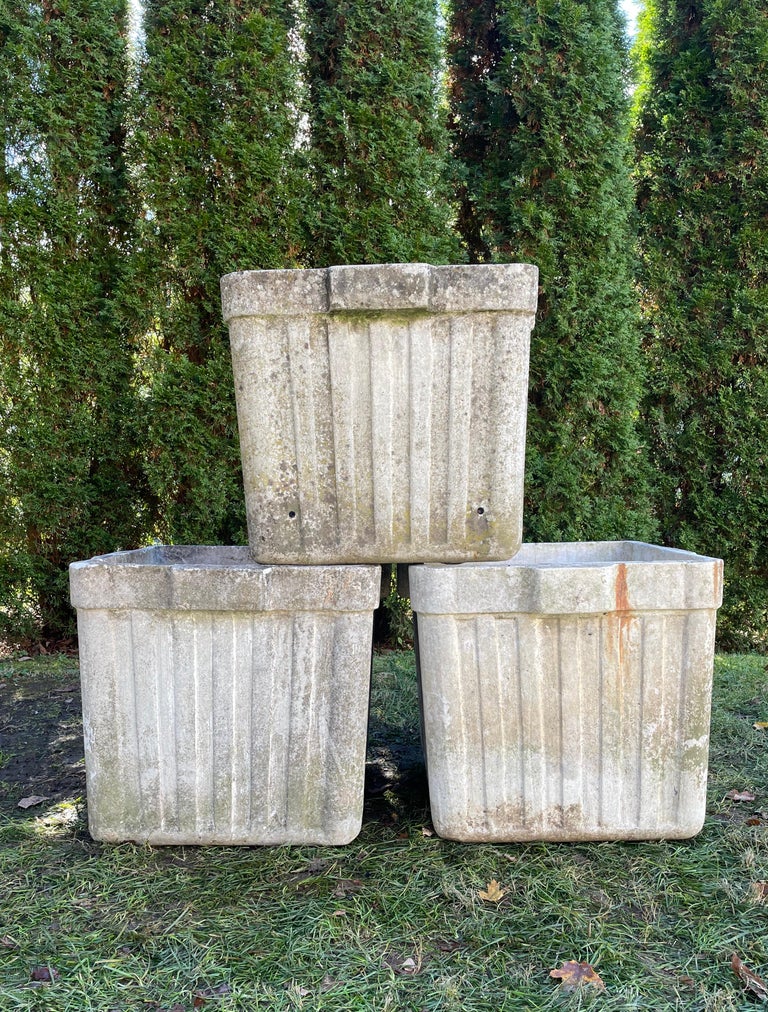 Large Square Ribbed Planters Designed by Willy Guhl For Sale at 1stDibs ...